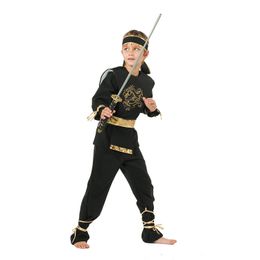 buttinette Kinderkostüm "Ninja", schwarz/gold