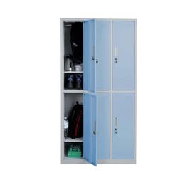 MCW Schlie&szlig;fach Preston T829, Schlie&szlig;fachschrank Wertfachschrank Spind, Metall 6 F&auml;cher ~ blau