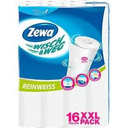 Küchenrollen Zewa wisch & weg, 16 Rollen, Papier, 2-lagig