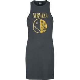 Nirvana Amplified Collection - Spliced Smiley Kurzes Kleid charcoal in M