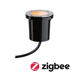 Paulmann 94588 Plug & Shine LED Bodeneinbauleuchte Smart Home Zigbee 1m Einzelspot IP65 Tunable White 4,6W Schwarz/Edelstahl