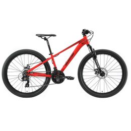 Bikestar Mountainbike, 21 Gang Shimano RD-TY300 Schaltwerk, Kettenschaltung, rot