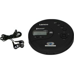 Lenco CD-300 tragbarer CD-Player, schwarz