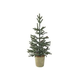 Expo-Börse Künstlicher Weihnachtsbaum im Topf 66 cm winterlich mit Tannenzapfen