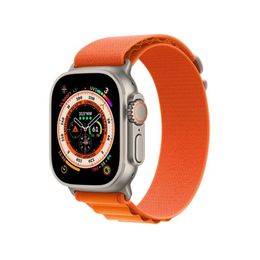 Apple Watch Ultra GPS + Cellular 49mm Titanium Case with Orange Alpine Loop - Large