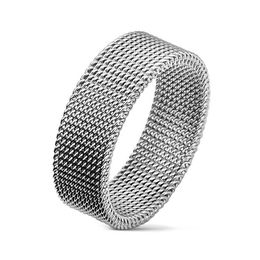 BUNGSA Fingerring Ring flexibel Silber aus Edelstahl Unisex (Ring