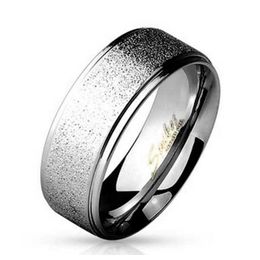 BUNGSA Fingerring Ring zwei Aussenringe Silber aus Edelstahl Herren (Ring