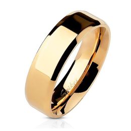 BUNGSA Fingerring Ring abgerundete Kanten Rosegold aus Edelstahl Unisex (Ring