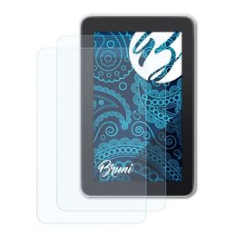 Bruni Schutzfolie für Zeki Tablet 7 Inch TBDB763B, (2 Folien), praktisch unsichtbar, weiß