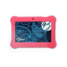 Bruni Schutzfolie Glasklare Displayschutzfolie für Kids Tablet, (2 Folien), praktisch unsichtbar, weiß