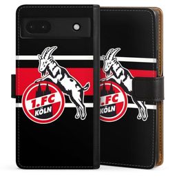 DeinDesign Handyhülle 1. FC Köln Offizielles Lizenzprodukt Colour Stripes 1.FC, Google Pixel 6a Hülle Handy Flip Case Wallet Cover Handytasche Leder