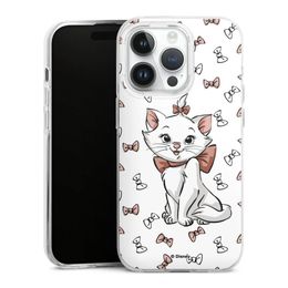DeinDesign Handyhülle Aristocats Marie Disney Katze Marie Shy, Apple iPhone 14 Pro Silikon Hülle Bumper Case Handy Schutzhülle, weiß, transparent