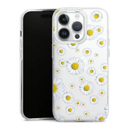 DeinDesign Handyhülle Gänseblume Blumen Motiv ohne Hintergrund, Apple iPhone 14 Pro Silikon Hülle Bumper Case Handy Schutzhülle, weiß, transparent
