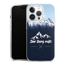 DeinDesign Handyhülle Wanderlust Berg Himmel Winterparadies, Apple iPhone 14 Pro Silikon Hülle Bumper Case Handy Schutzhülle, weiß, transparent