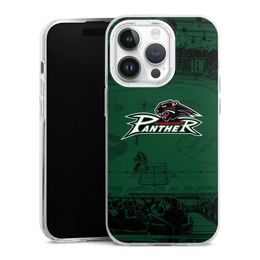 DeinDesign Handyhülle Logo Augsburger Panther Offizielles Lizenzprodukt, Apple iPhone 14 Pro Silikon Hülle Bumper Case Handy Schutzhülle, weiß