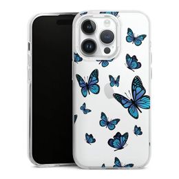 DeinDesign Handyhülle Schmetterling Muster transparent Butterfly Pattern Transparent, Apple iPhone 14 Pro Silikon Hülle Bumper Case Handy Schutzhülle