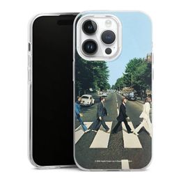 DeinDesign Handyhülle Abbey Road The Beatles Musik The Beatles - Abbey Road, Apple iPhone 14 Pro Silikon Hülle Bumper Case Handy Schutzhülle, weiß