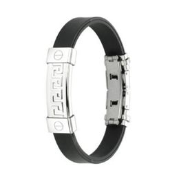 BUNGSA Armband Armband Irrgarten Schwarz aus Gummi Unisex (1 Armband, 1-tlg), Bracelet Armschmuck