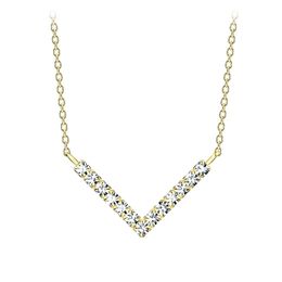 ALEXANDER YORK Kette und Anhänger Set CHEVRON in Gold, 925 Sterling Silber, silberfarben