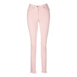 Madeleine Mode MADELEINE Jeans mit feinem Fransensaum Damen puderrose / rosa