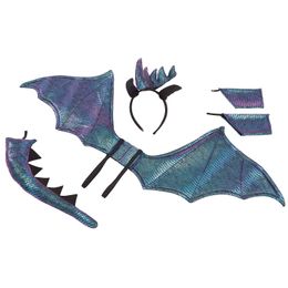 buttinette Kinder-Set "Drache", blau/lila