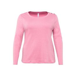 sheego Große Größen: Langarmshirt in melierter Optik, rosé, Gr.48/50