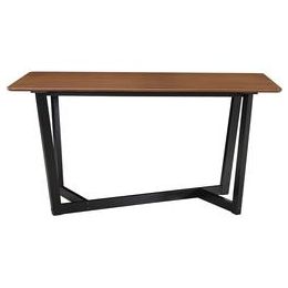 Miliboo Rechteckiger Design-Tisch aus Nussbaum und schwarz gebeiztem Holz L150 cm KOUK