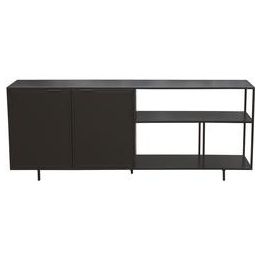 Miliboo Industrial-Sideboard aus schwarzem Metall mit 2 Türen L180 KARL