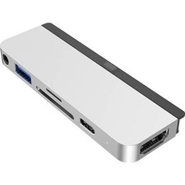 HYPER HD319B-SILVER USB-C® Dockingstation HYPERDrive 6-in-1 USB-C Hub for iPad Pro/Air Passend für Marke: Apple, Universal USB-C® Power Delivery, integrierter