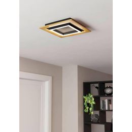 Eglo Leuchten Eglo TIRRENARA Deckenleuchte LED Braun, Schwarz, 4-flammig, Fernbedienung
