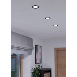 Eglo Leuchten Eglo SALICETO Einbauleuchte 3er Set LED Schwarz, 3-flammig