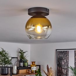 hofstein Koyoto Deckenleuchte Glas 15 cm Gold, Klar, 1-flammig
