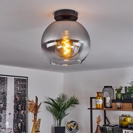 hofstein Koyoto Deckenleuchte Glas 25 cm Klar, Rauchfarben, 1-flammig