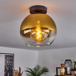 hofstein Koyoto Deckenleuchte Glas 25 cm Gold, Klar, 1-flammig