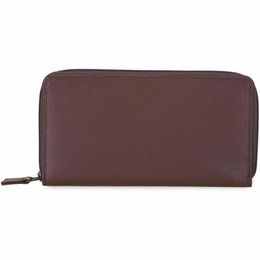 mywalit Large Double Zip Around Purse Geldbörse Leder 18 cm cacao