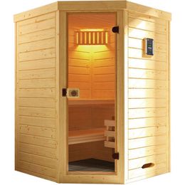 Weka Massivholz Elementsauna LAUKKALA Sparset, mit 3,6 kW OS Klassikofen, 144x144 cm
