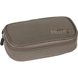 Nitro Federtasche Pencil Case XL, Federmäppchen, Schlampermäppchen, Faulenzer Box, Stifte Etui, braun