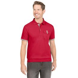 Poloshirt Hajo "Kurzarm-Poloshirt" Gr. 52/54, rot (kirsche) Herren Shirts Kurzarm