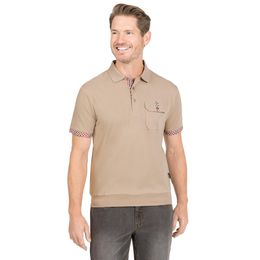 Poloshirt Hajo "Kurzarm-Poloshirt" Gr. 64/66, beige (sesam) Herren Shirts Kurzarm