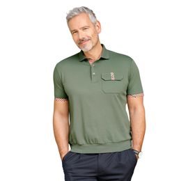 Poloshirt Hajo "Kurzarm-Poloshirt" Gr. 60/62, grün (moos) Herren Shirts Kurzarm