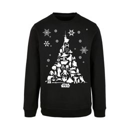 F4NT4STIC Sweatshirt 'Star Wars Christmas Weihnachtsbaum' Herren Gr&ouml;&szlig;e XXXL schwarz / wei&szlig;