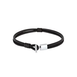 Kuzzoi Armband Herren Gr&ouml;&szlig;e 22 schwarz / silber