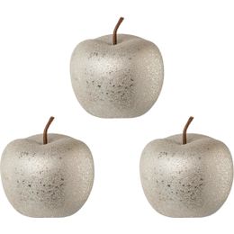 Creativ deco Dekofigur Weihnachtsdeko (3 St), mit Glitzer-Effekt-Oberfläche, goldfarben