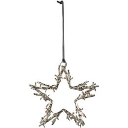 Creativ deco Dekostern Weihnachtsstern, Weihnachtsdeko, 1 St., aus Aluminium, Hängedekoration, Ø ca. 30 cm, silberfarben