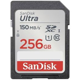 Sandisk SDXC Ultra 256GB (Class 10/UHS-I/150MB/s) SDXC-Karte 256 GB UHS-Class 1 Wasserdicht, stoßsicher
