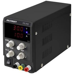 Voltcraft ESP-3010 Labornetzgerät, einstellbar 0 - 30 V/DC 0 - 10 A 300 W Steckanschluss 4 mm schmale Bauform Anzahl Ausgänge 1 x