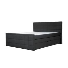 Möbel Kraft Boxspringbett Vito - grau - Materialmix - 193 cm - 117 cm - Möbel Kraft