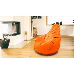 Kinzler Outdoorfähiger Sitzsack Gamer, ca. 100 x 100 cm, Farbe: Orange