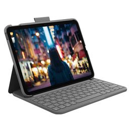 Logitech Slim Folio für iPad (10. Generation) Tastaturhülle Grafit