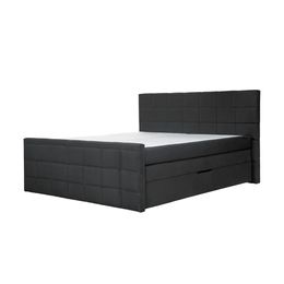 Höffner Boxspringbett Vito ¦ grau ¦ Maße (cm): B: 193 H: 117